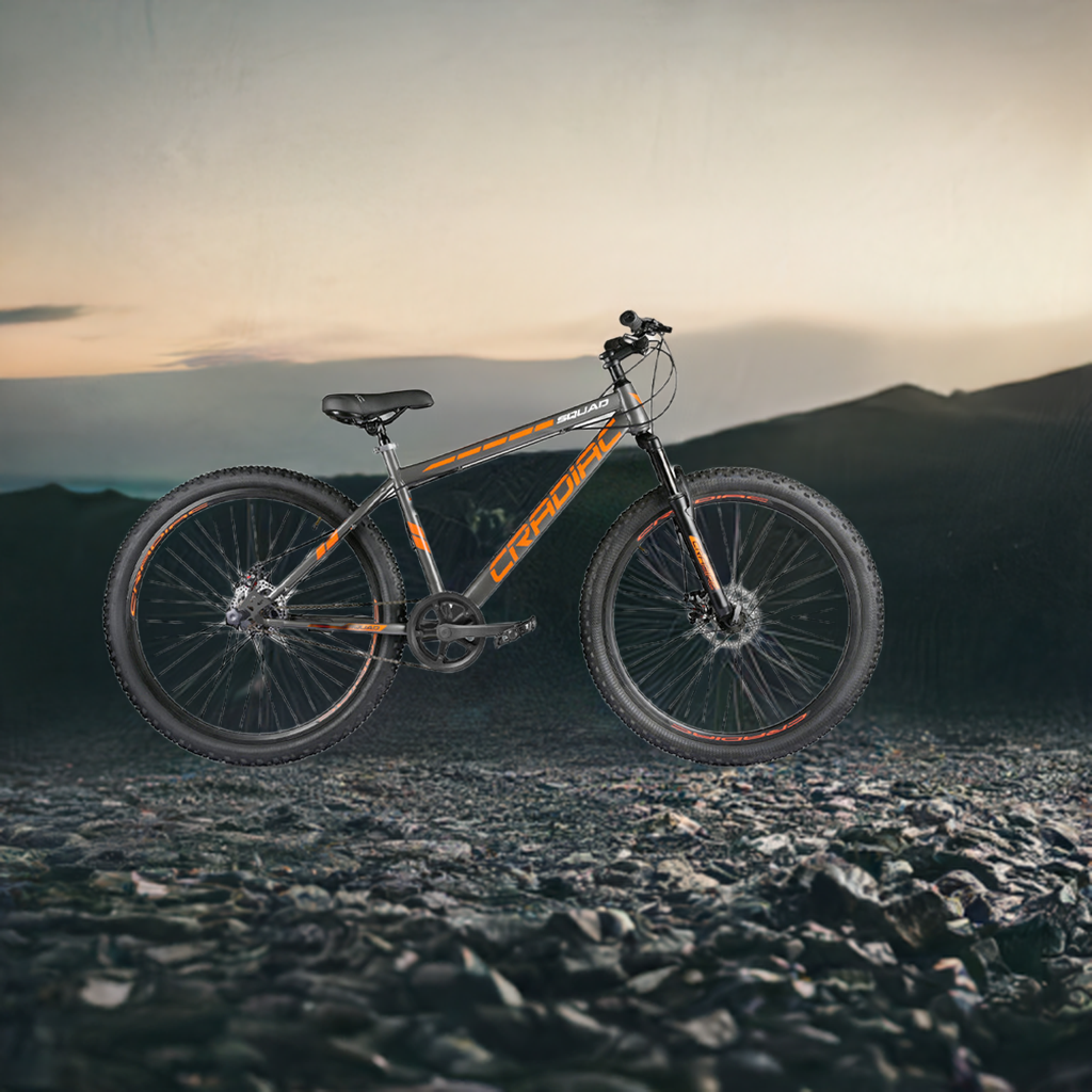 Squad 7 Speed 29 T Mountain Cycle (7 Gear, Grey | Orange) – KriyaFit
